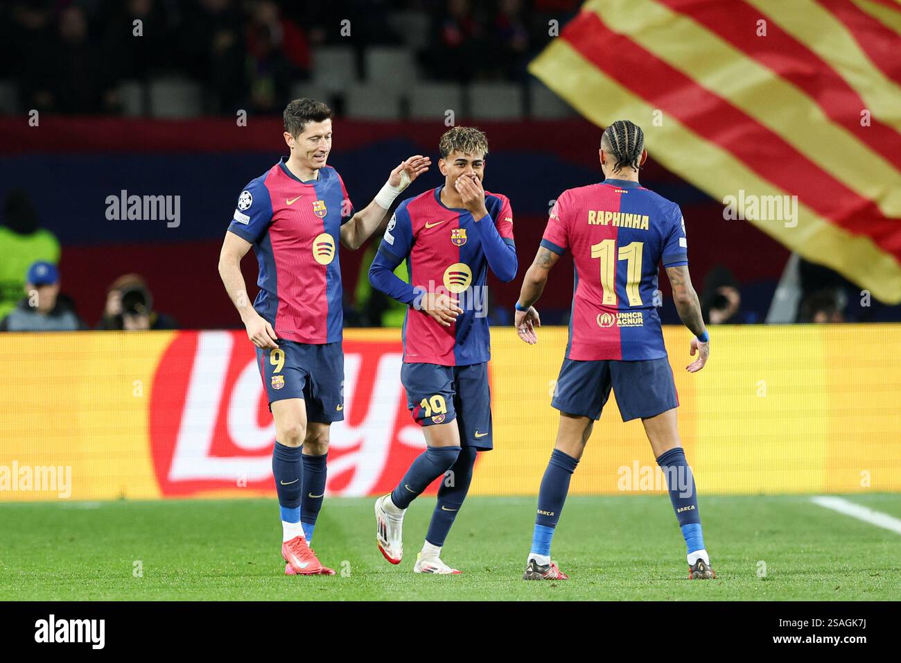 Lamine yamal raphinha lewandowski hi-res stock photography and images ...