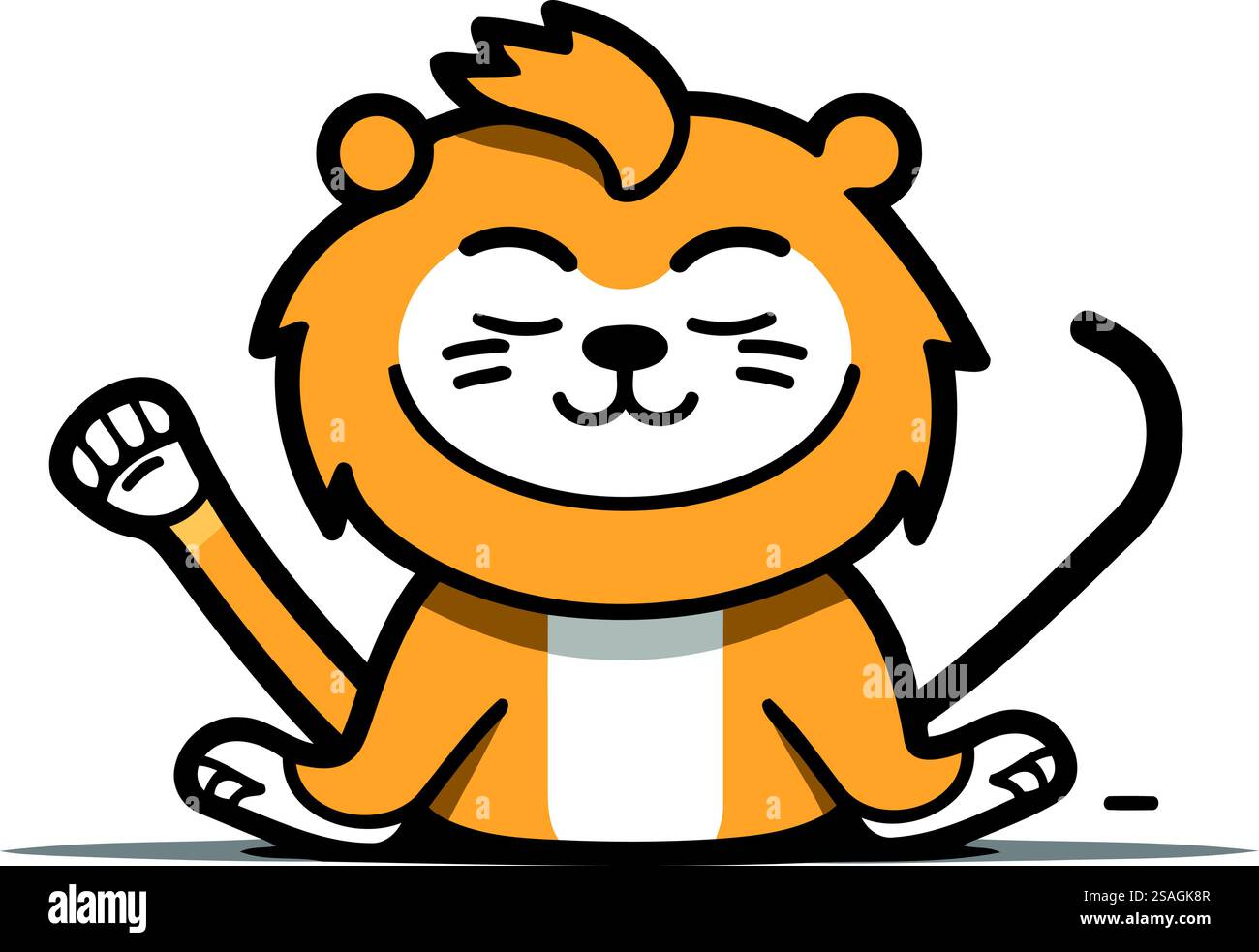 Lion cartoon character. Cute vector illustration of wild animal Stock ...