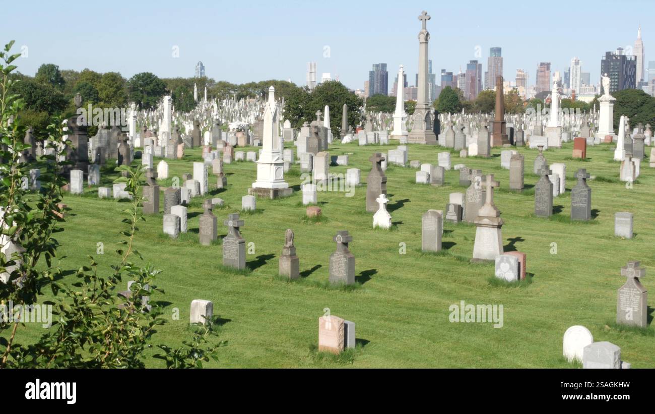 New York City, United States - 14 Sept 2023: Calvary cemetery in Queens ...