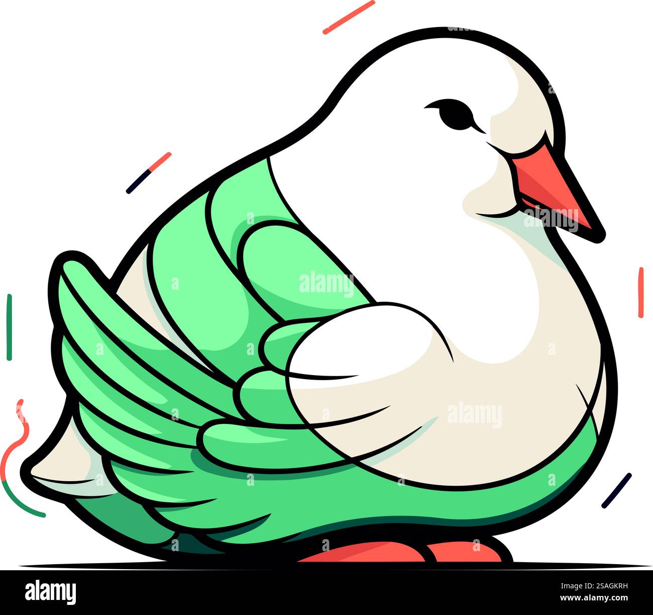 Pigeon in the form of a dove. Vector illustration Stock Vector Image ...
