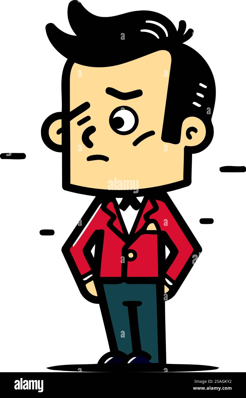 Angry man cartoon character. Vector illustration in a flat style Stock ...