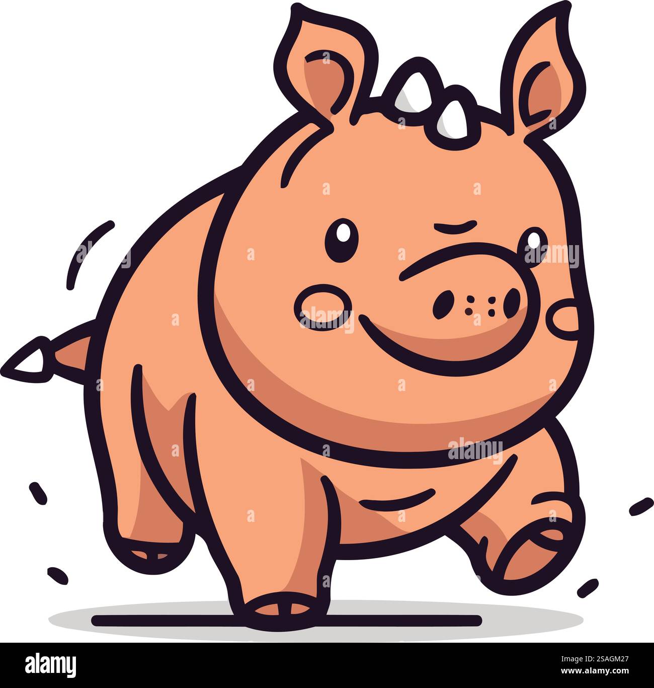 Cute pig cartoon vector illustration. Cute cartoon pig character Stock ...
