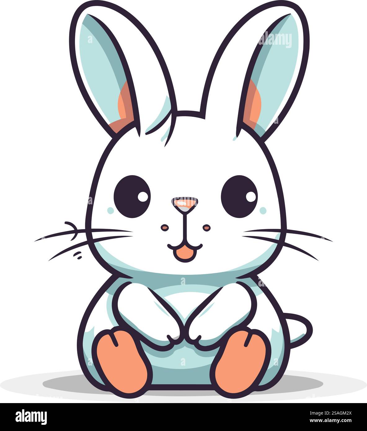 Cute bunny character. Animal cartoon design. Vector illustration.eps 10 ...