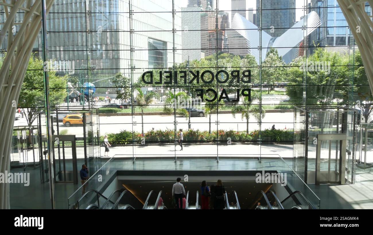 New York City, United States - 31 Aug 2023: Brookfield Place business ...