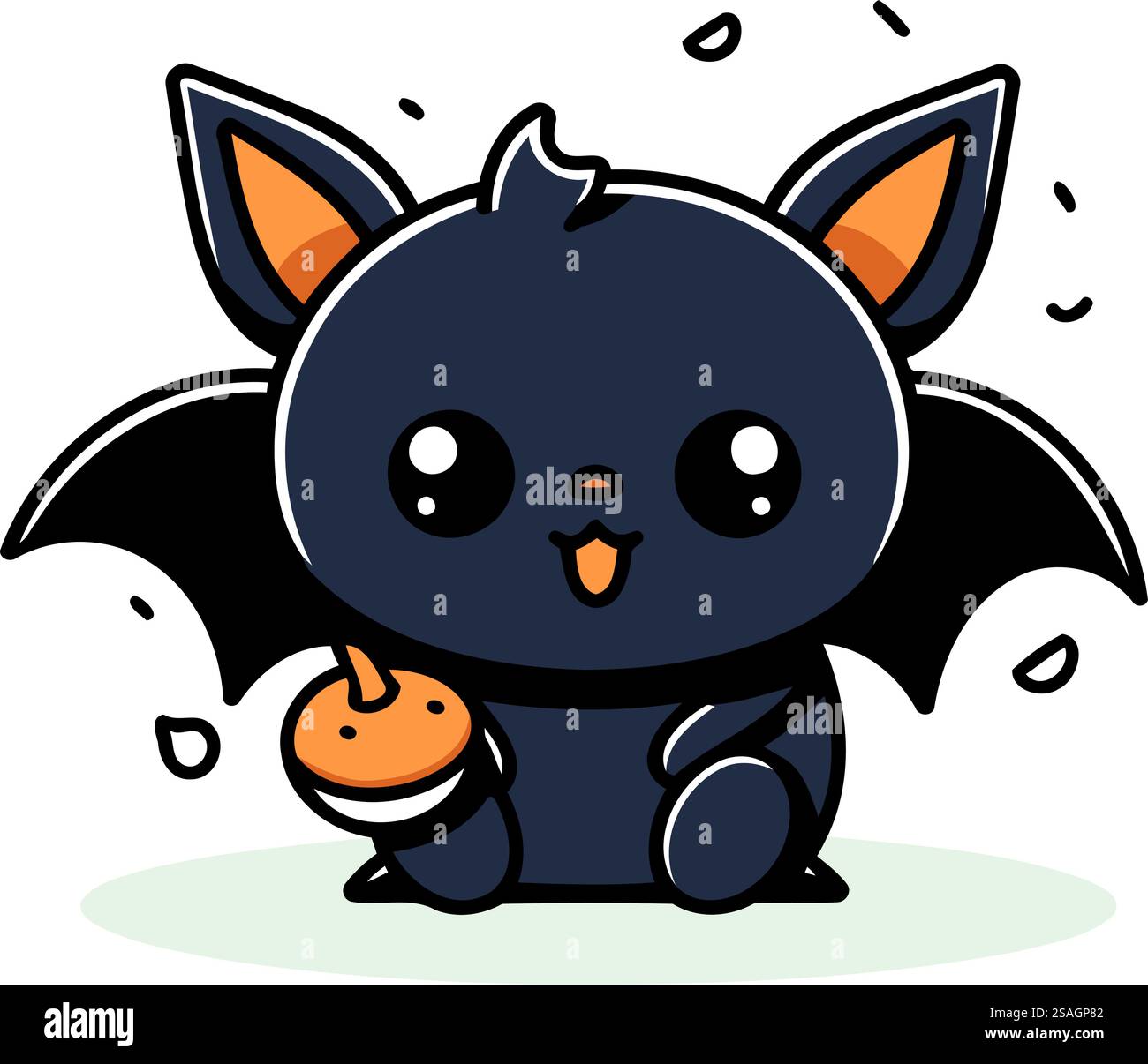 Cute little bat cartoon character. Vector illustration.eps 10 Stock ...