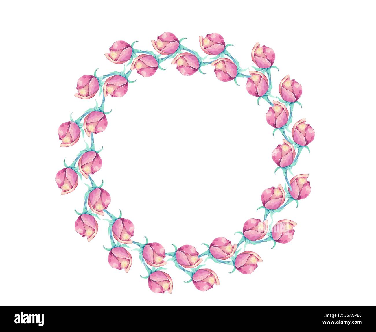 Wreath summer flowers Cut Out Stock Images & Pictures - Alamy