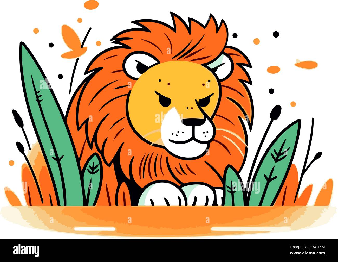 Safari lion icon cartoon Cut Out Stock Images & Pictures - Alamy