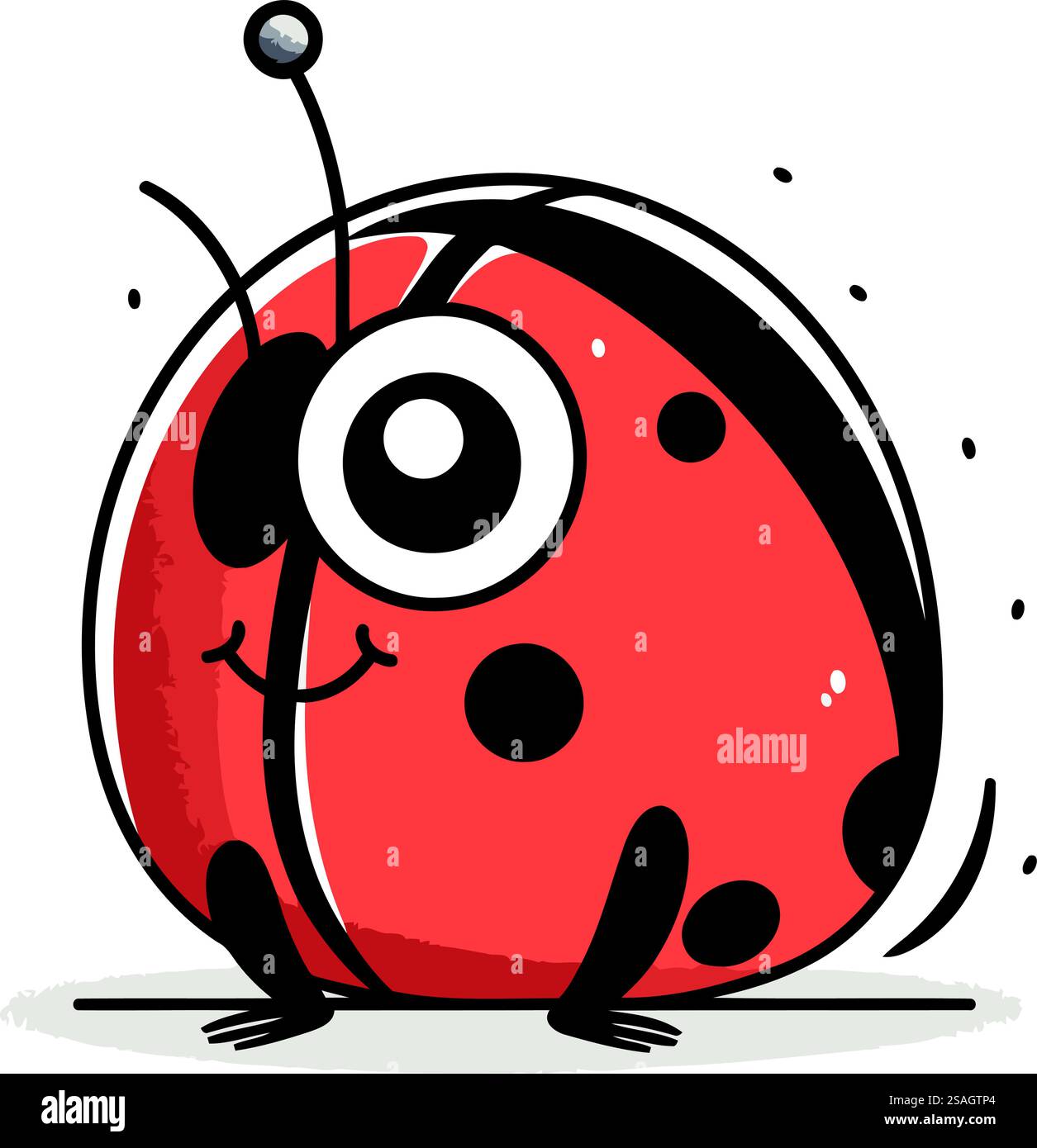 Cartoon ladybug. Vector illustration isolated on a white background ...