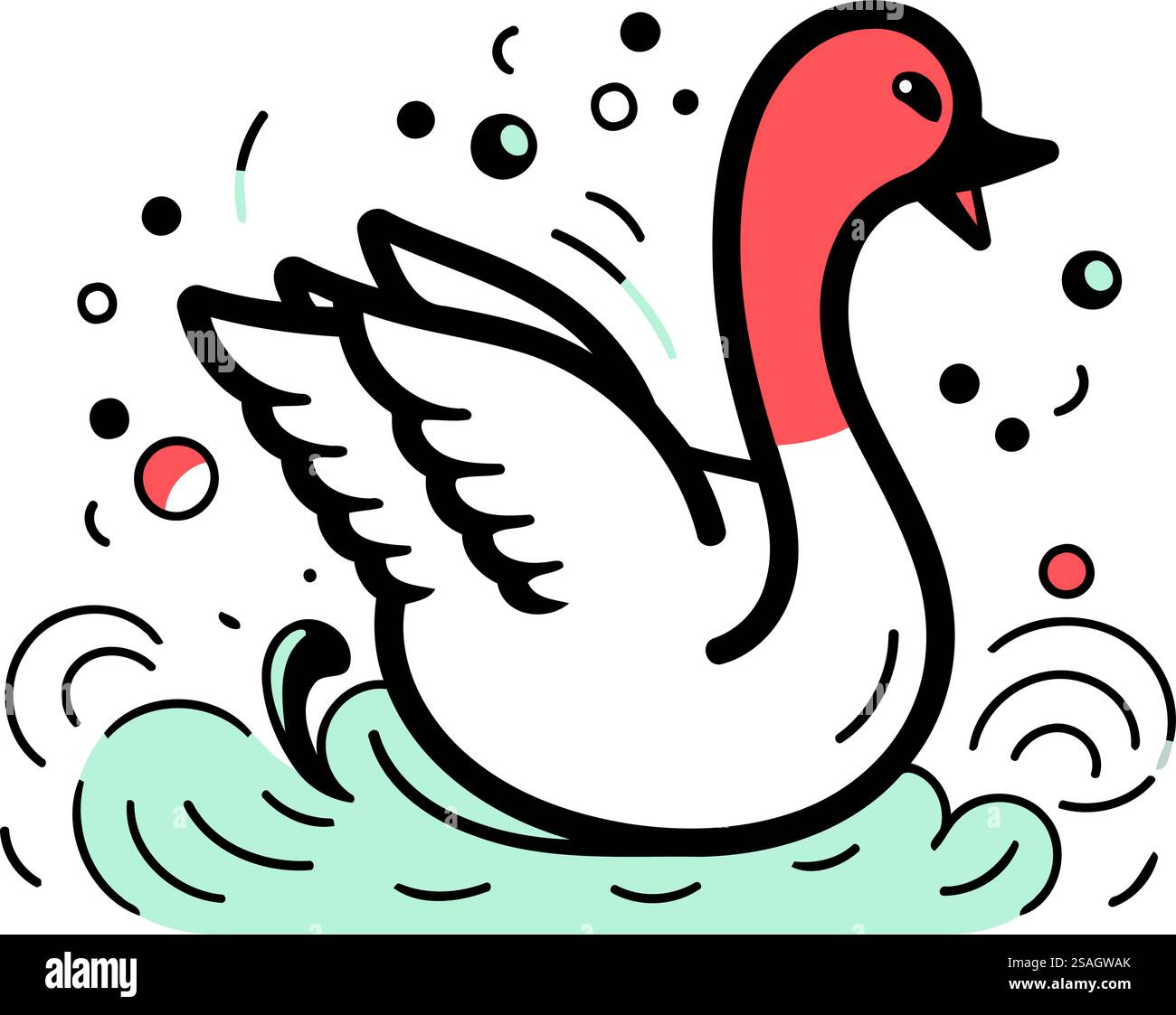 Waves cartoon style Cut Out Stock Images & Pictures - Alamy