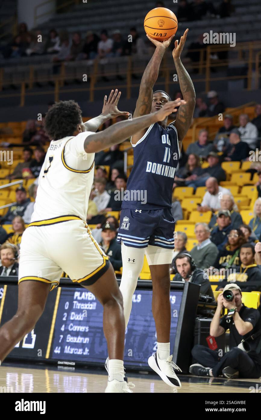 Boone, North Carolina, USA. 29th Jan, 2025. Old Dominion Monarchs ...