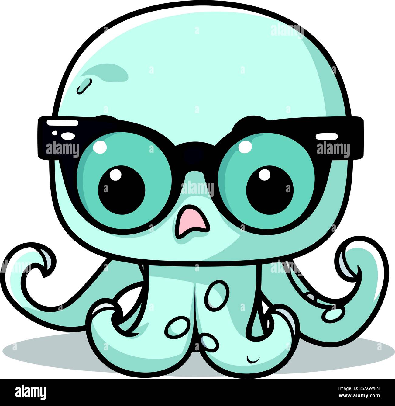 Cute Octopus Cartoon Mascot Character Vector Illustration Stock Vector ...