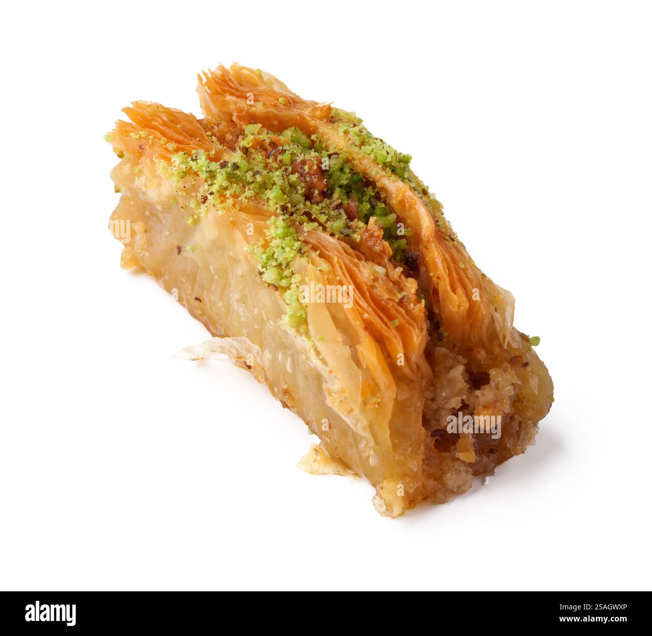 Delightful baklava dessert featuring layers of flaky pastry and chopped ...