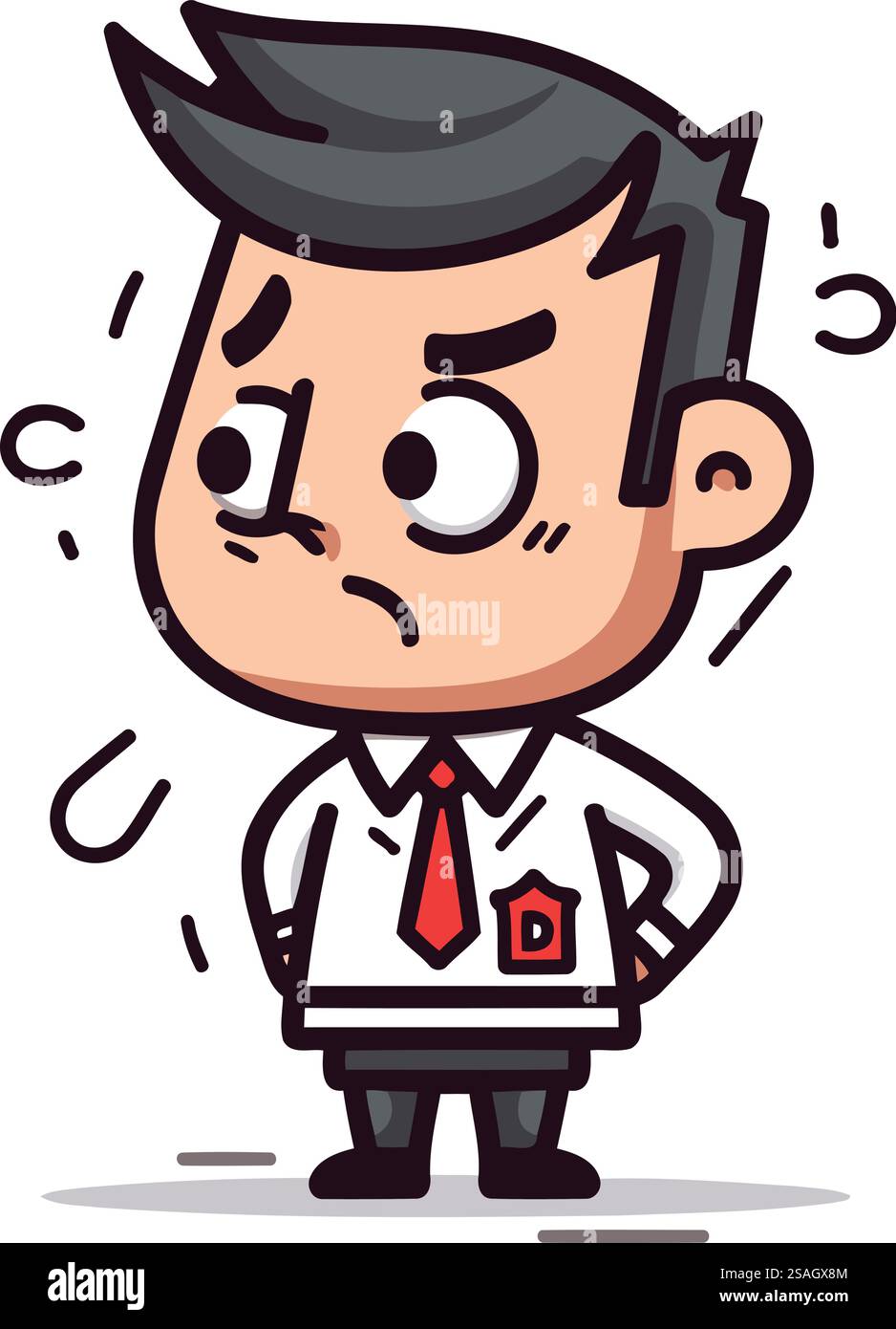 Upset Businessman Cartoon Vector Illustration Stock Vector Image & Art ...