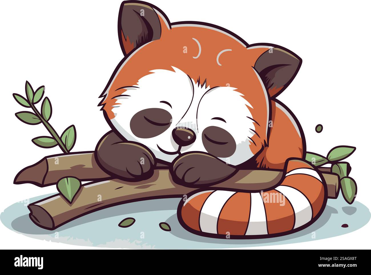 Illustration cute red tree Stock Vector Images - Alamy