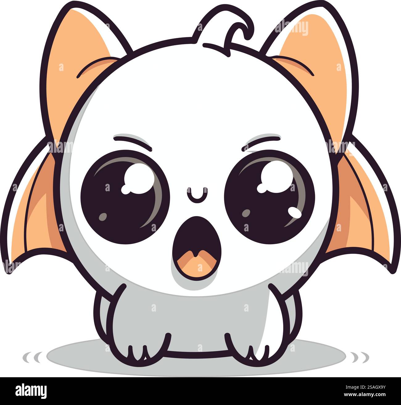 Cute little bat character cartoon vector illustration. Cute cartoon bat ...