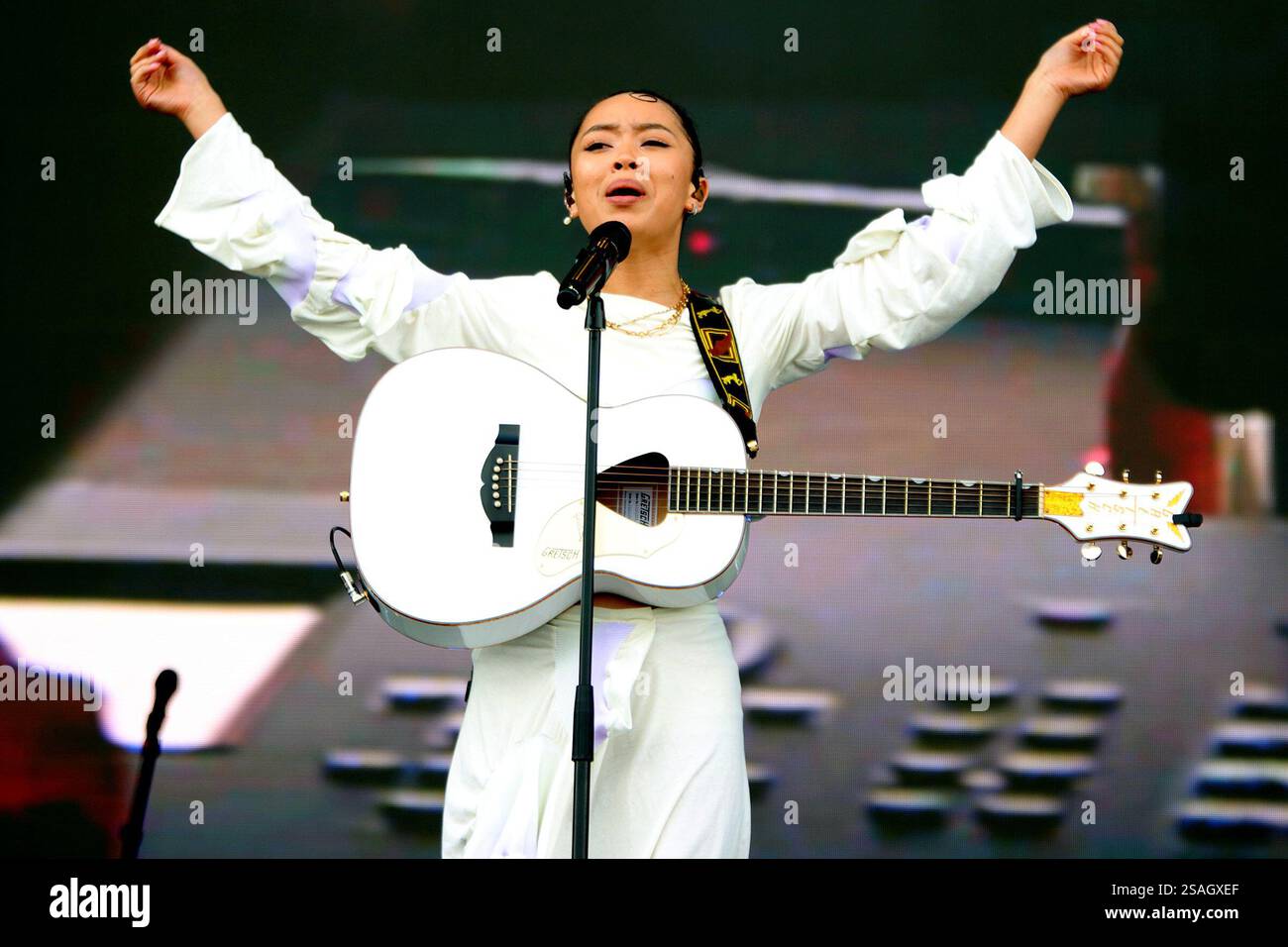 Griff Preforming at the BBC Radio 1's Big Weekend, Luton, UK - 25 May ...