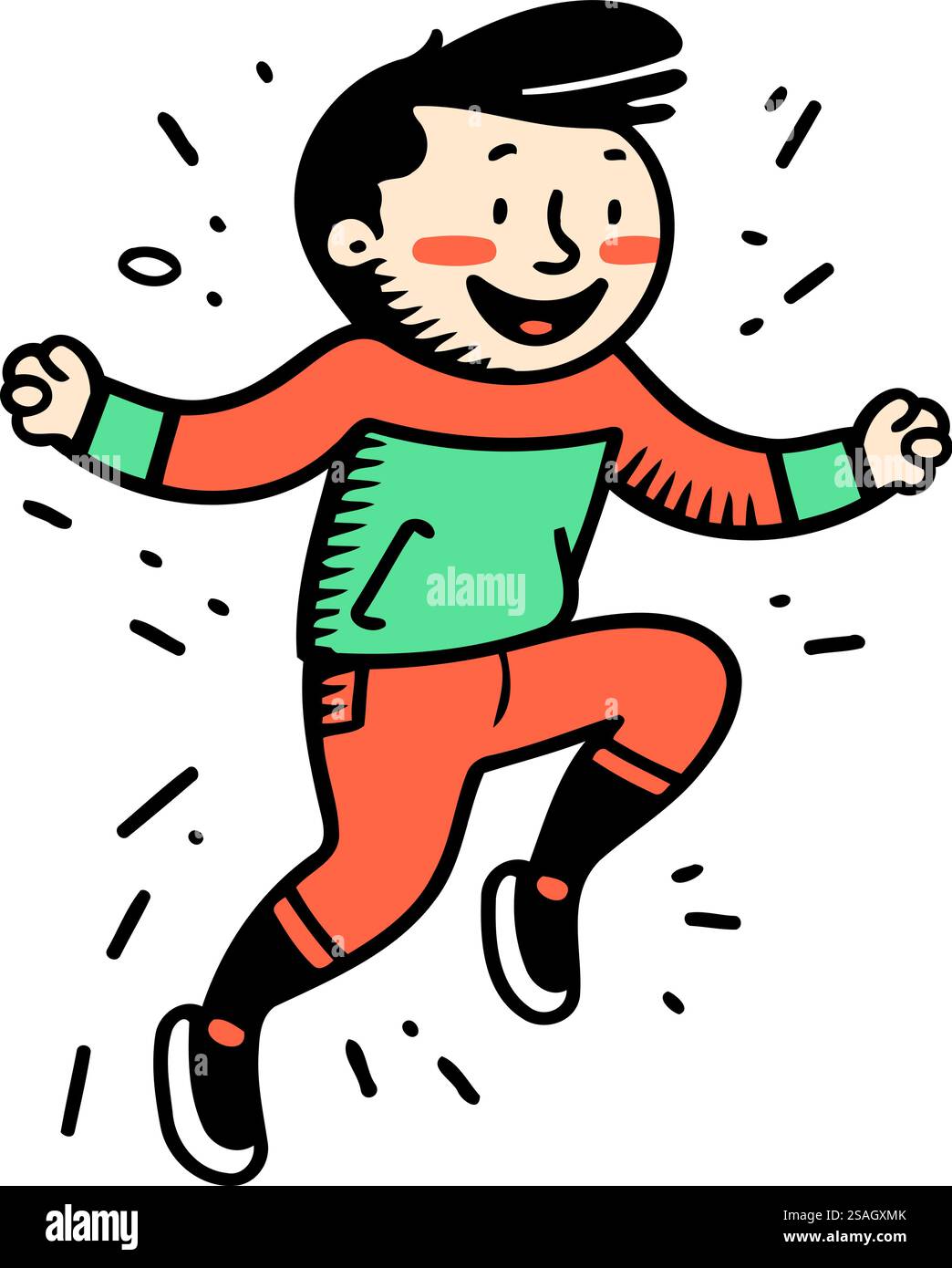 Doodle style motion background Cut Out Stock Images & Pictures - Alamy