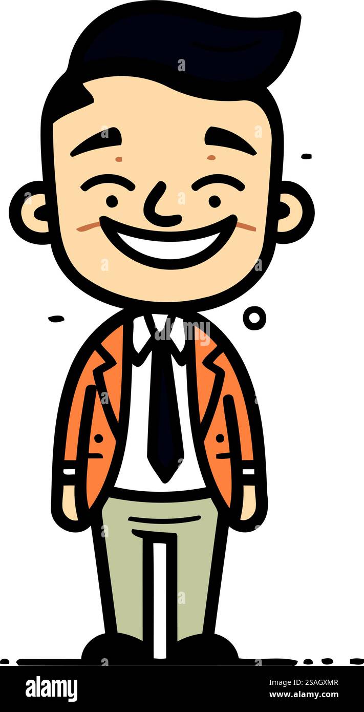 Smiling Businessman Cartoon Vector Illustration Stock Vector Image ...
