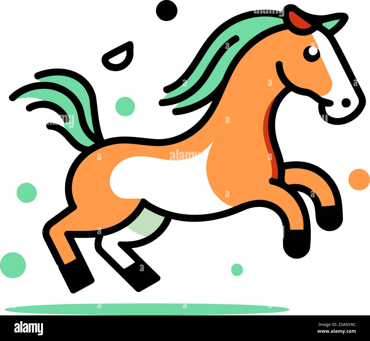 Horse vector icon. Simple illustration of horse vector icon for web ...