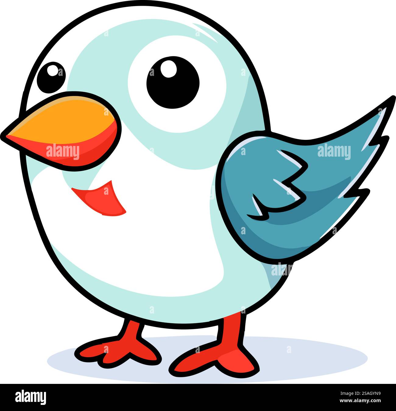 Penguin Bird Cartoon Mascot Character Vector Illustration Stock Vector ...