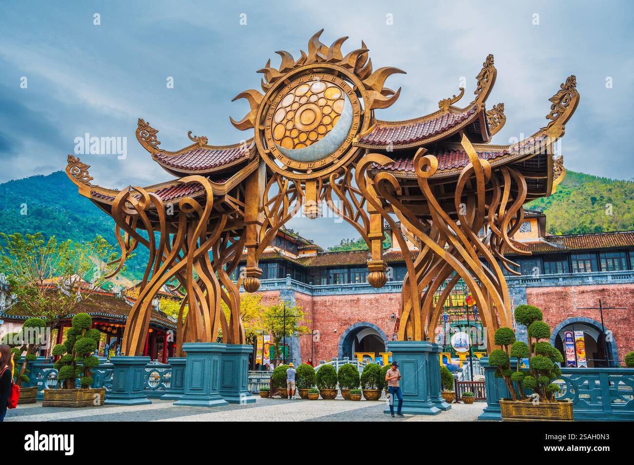 Main Entrance to the Ba Na Hills Sunworld Resort, near Da Nang, Vietnam ...