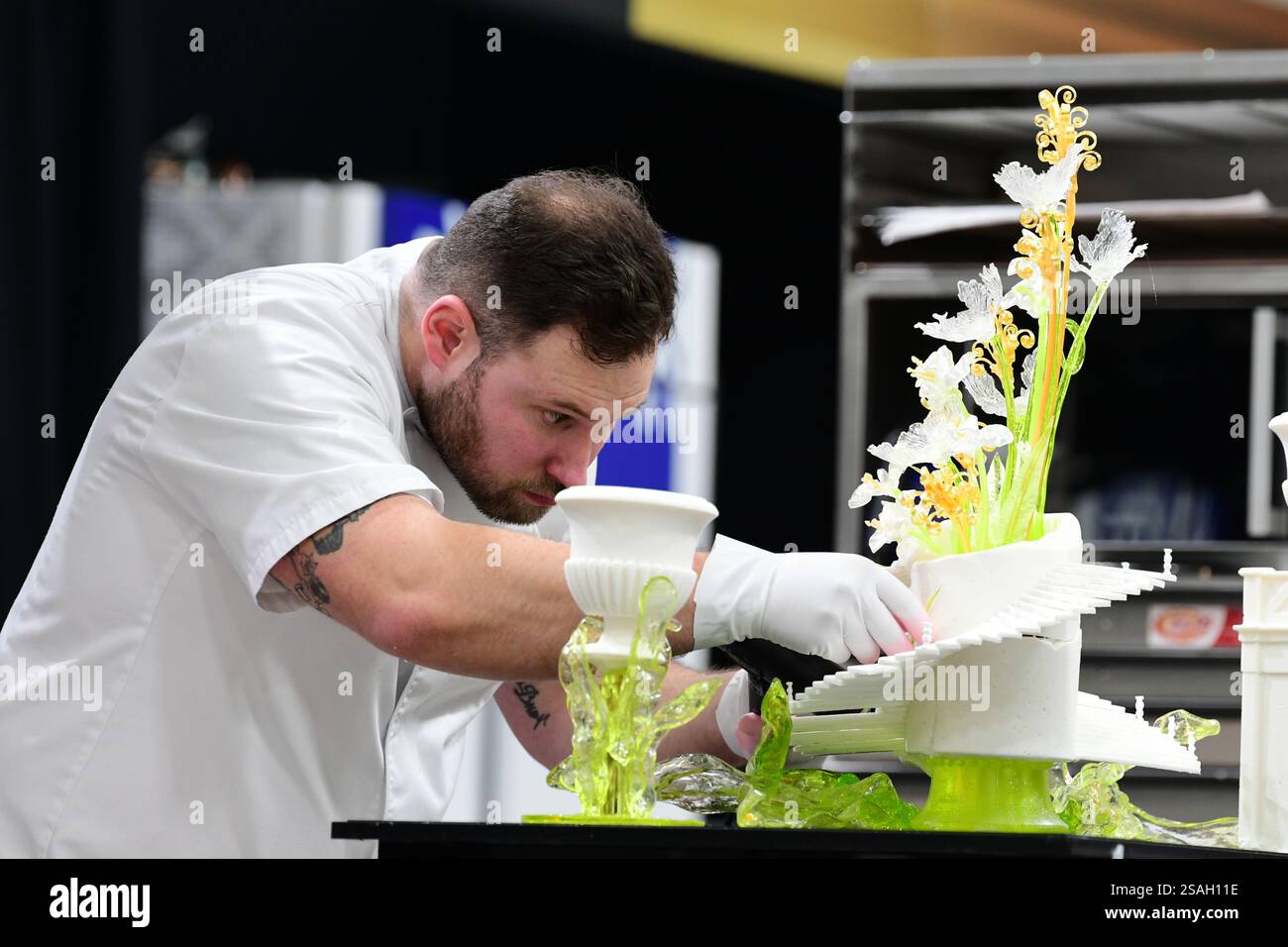 Chef Florian Villa displays his work at the European Sugar Art ...