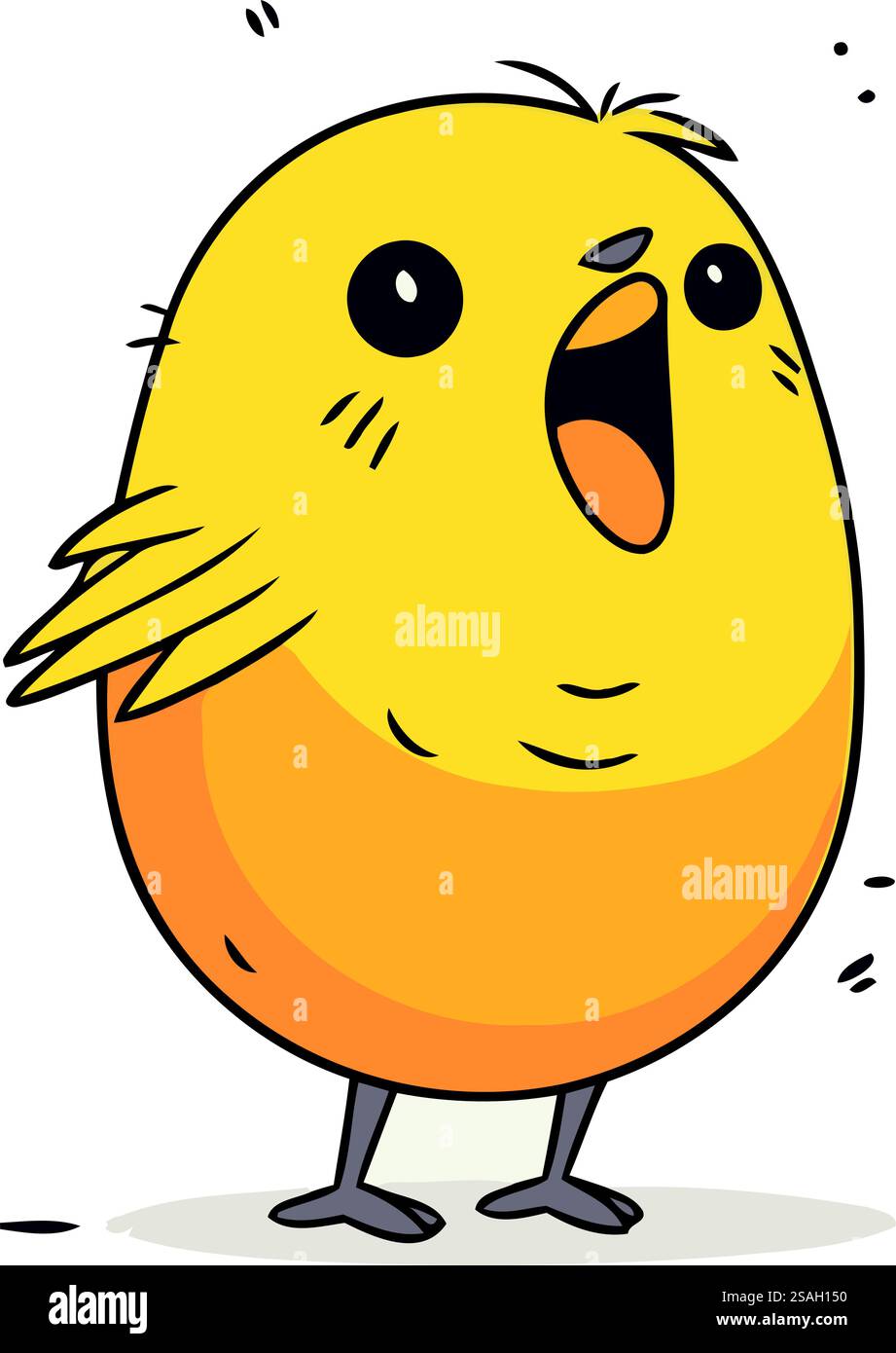 Easter Chick. Cute cartoon character. Colorful vector illustration ...