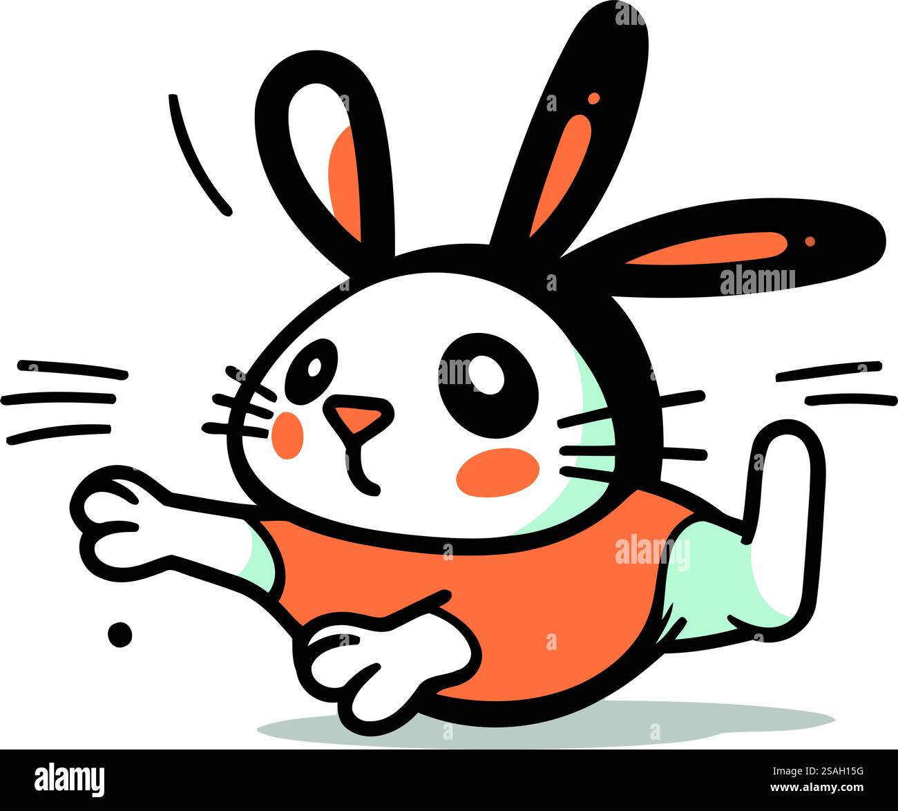 Cute Rabbit Cartoon Mascot Character Vector Illustration Design Stock ...