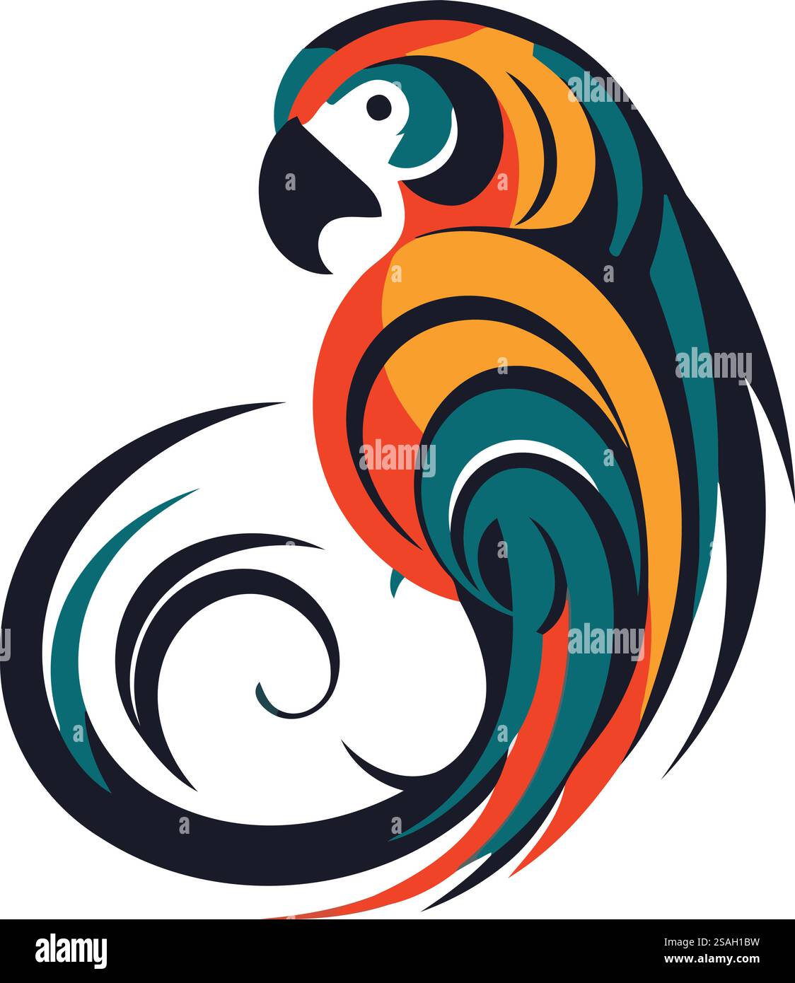 Parrot vector icon isolated on white background for your web site ...