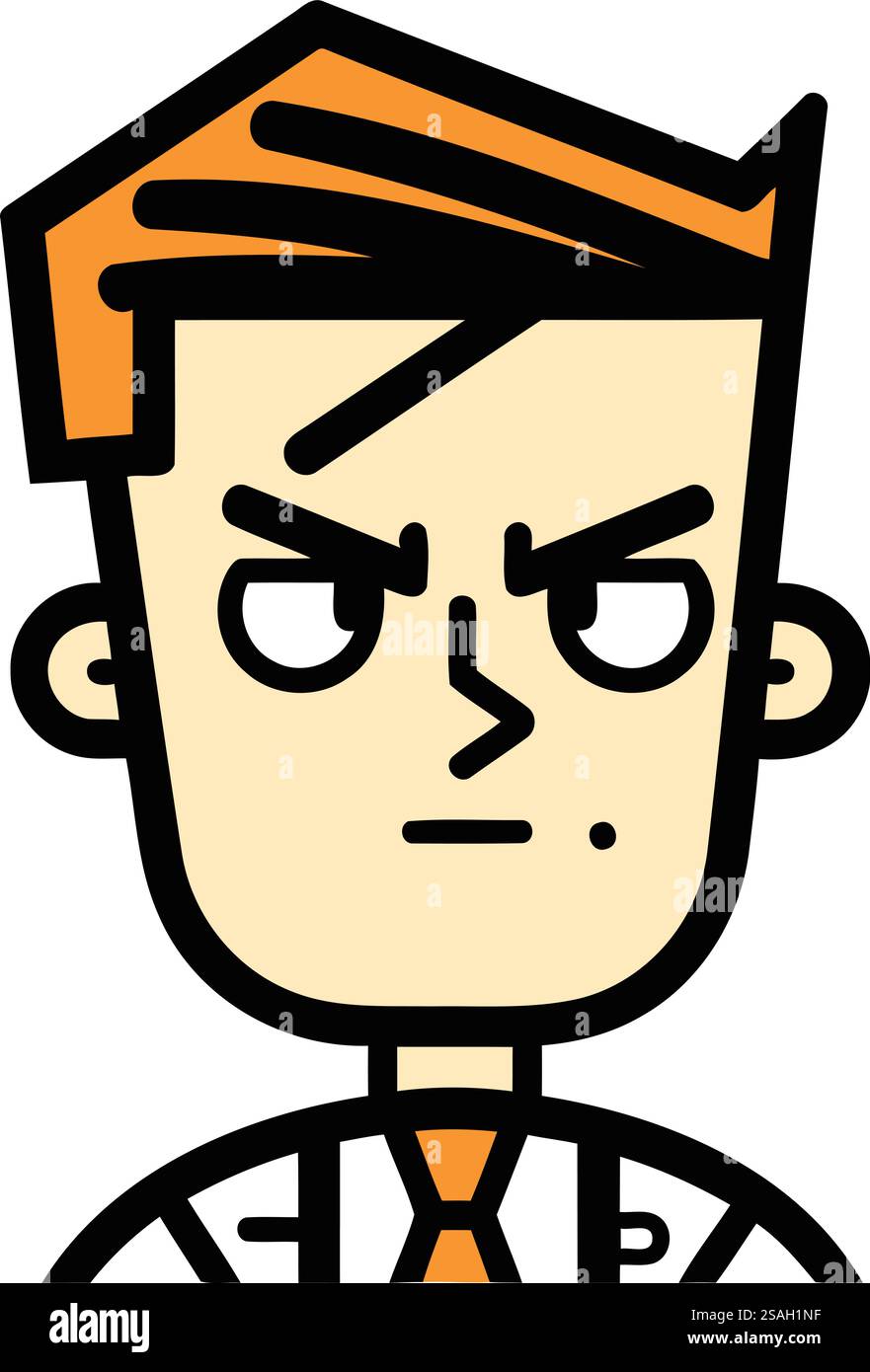 Frowning man icon. Cartoon illustration of frowning man vector icon for ...