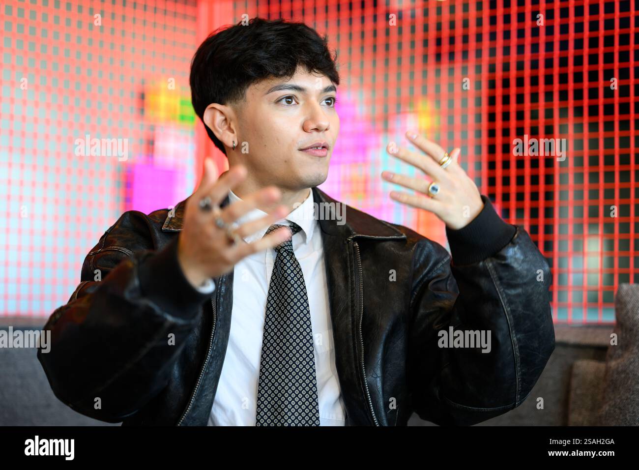 Singer JJ (Johannes Pietsch), during an interview with the APA ...