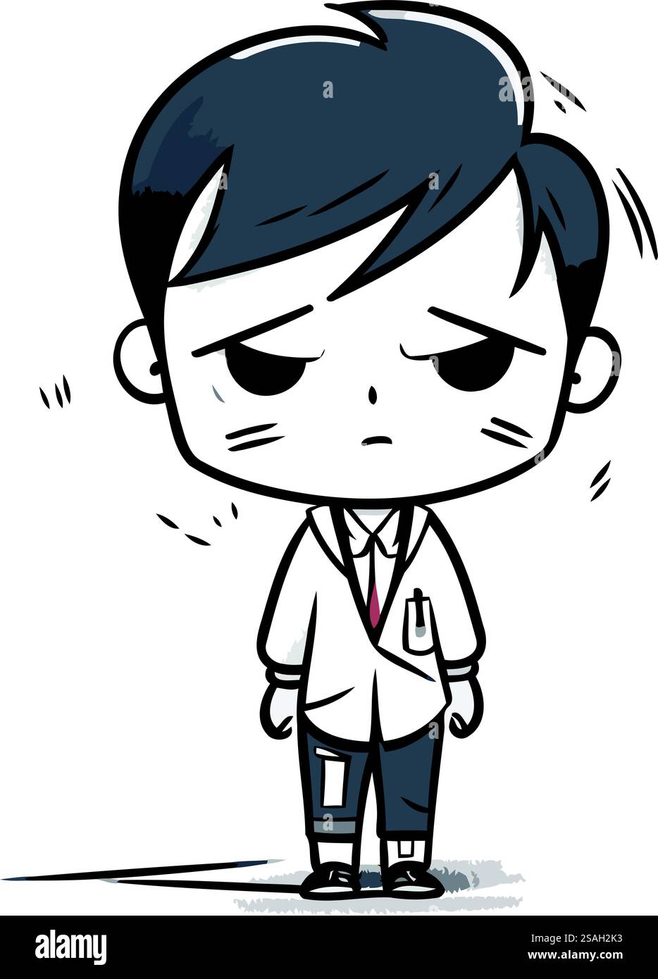 Angry boy Retro Cartoon Vector Illustration Stock Vector Image & Art ...