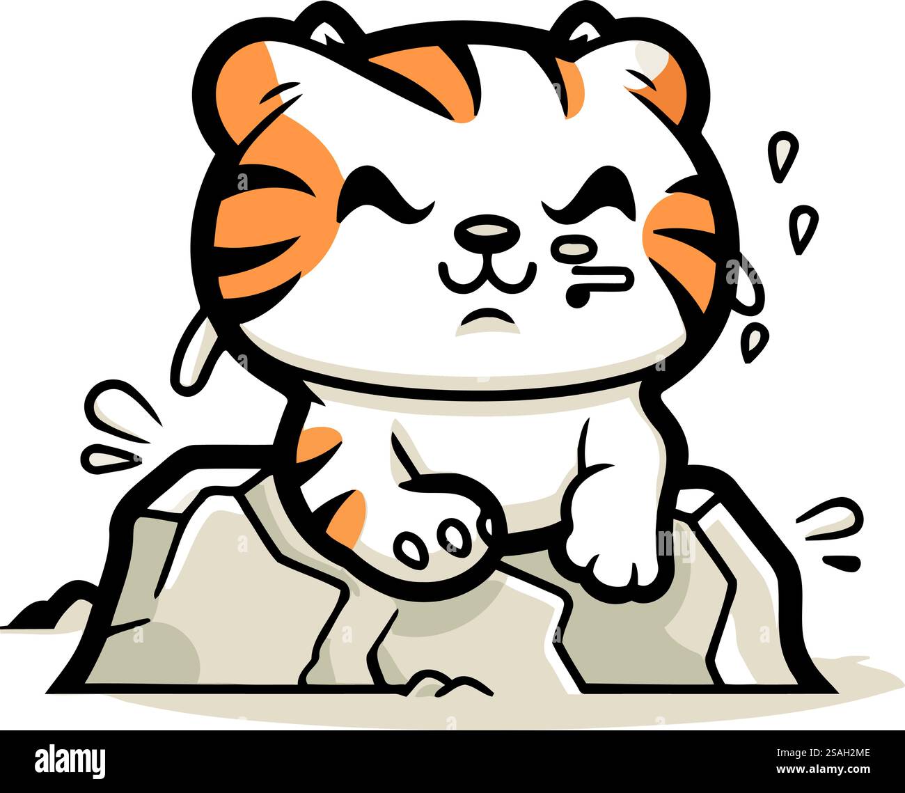 Tiger outline hi-res stock photography and images - Alamy