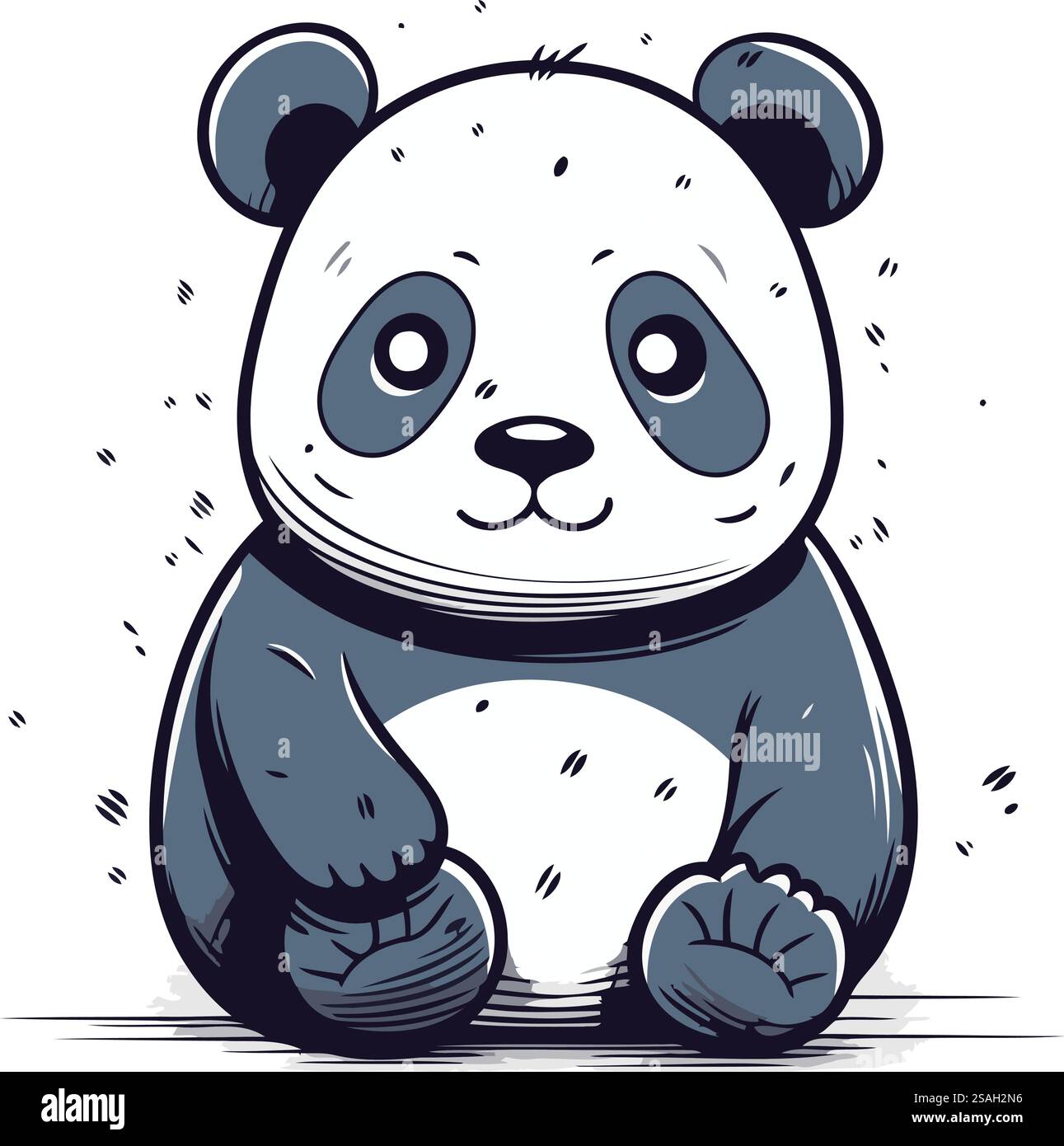 Black white drawing on ground Stock Vector Images - Alamy