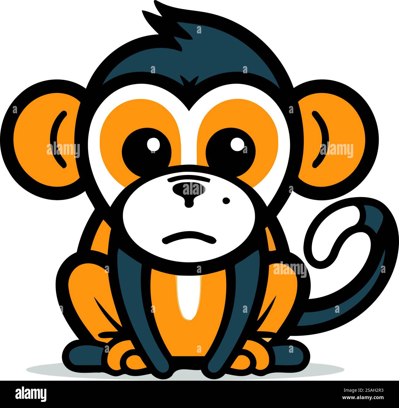 Cute monkey cartoon character vector design. Funny monkey animal icon ...