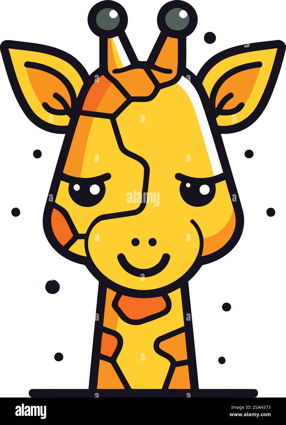 Cute giraffe. Vector illustration of a cute giraffe Stock Vector Image ...