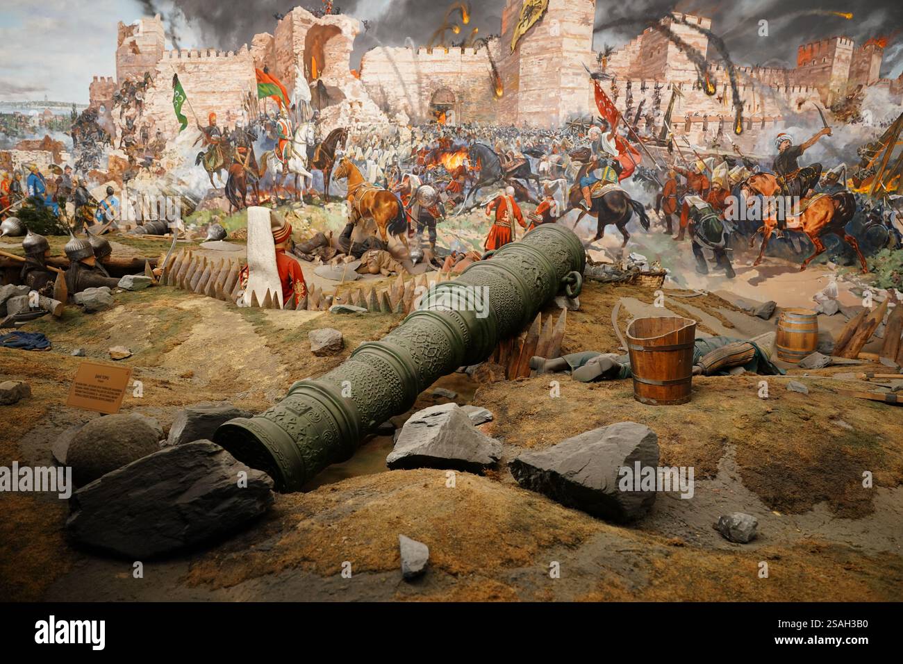 ISTANBUL, TURKIYE - AUGUST 04, 2024: Diorama of Conquest of Istanbul in ...