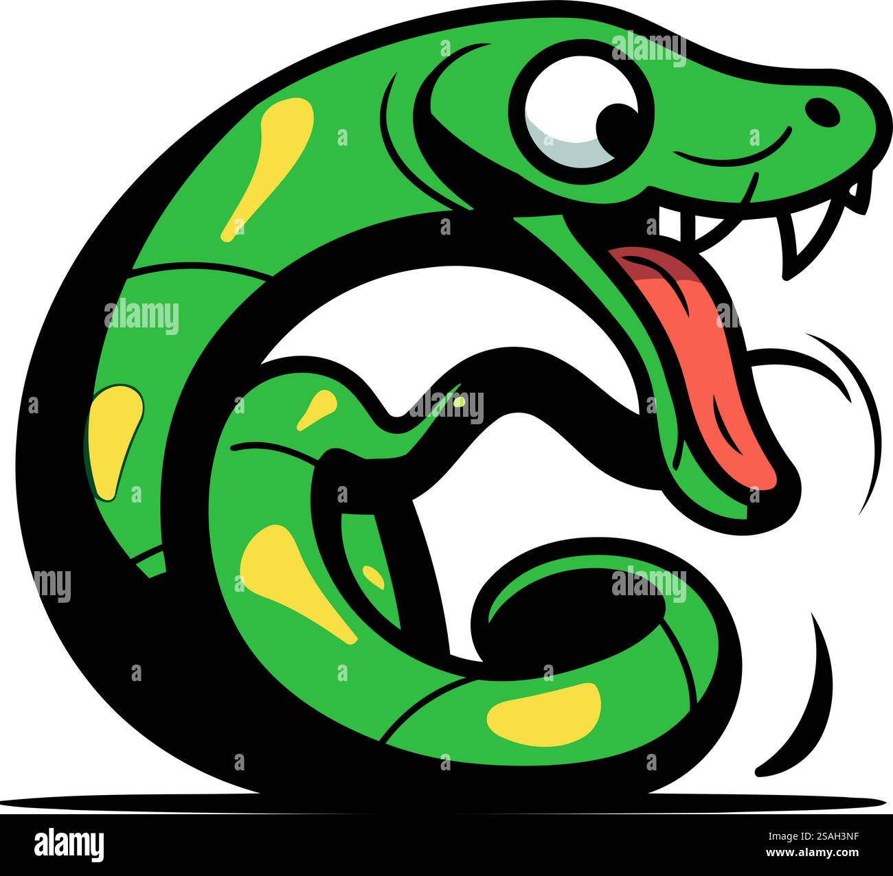 snake cartoon vector illustration. snake mascot. snake logo. snake logo ...