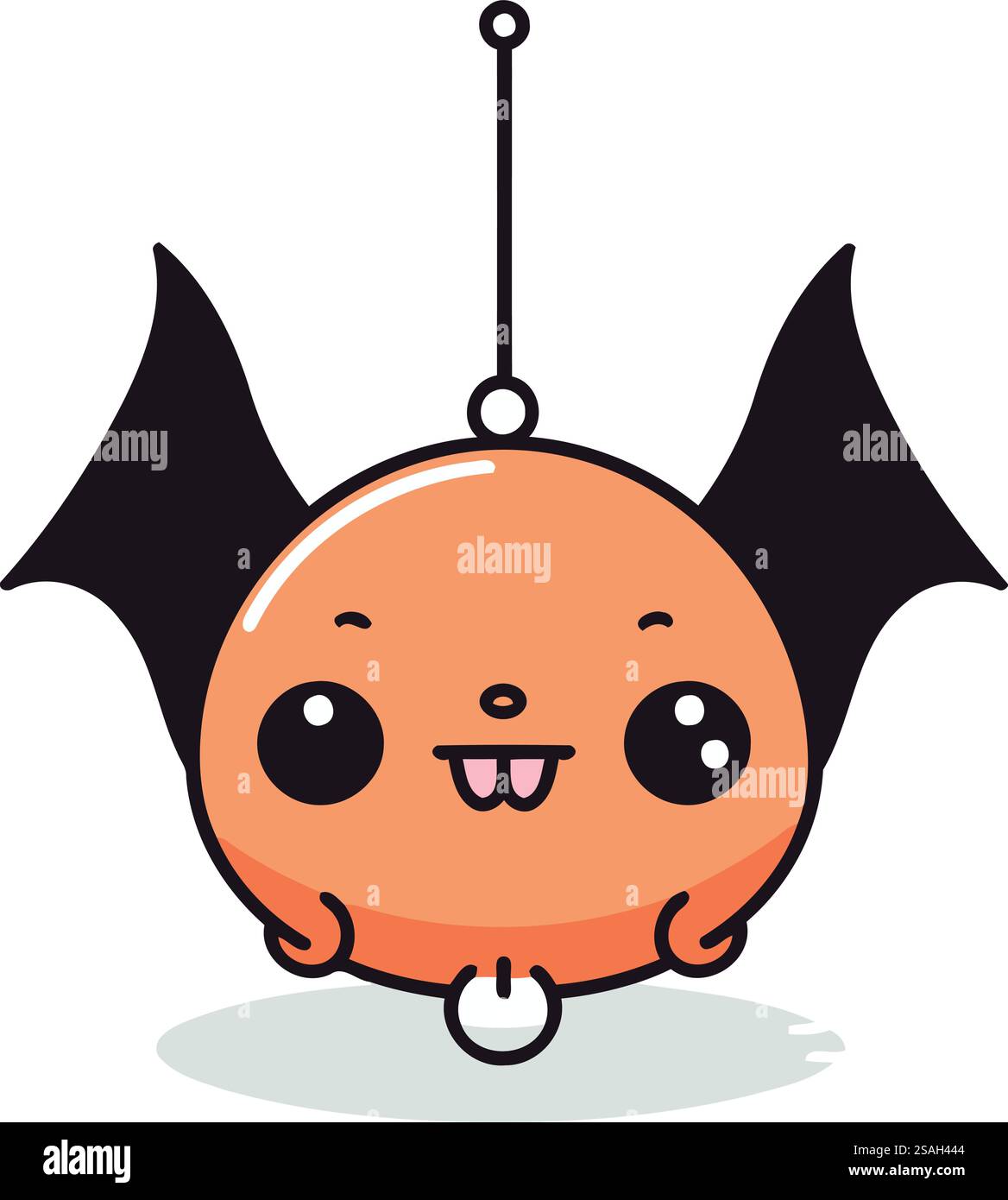 Cute cartoon flying bat character. Vector illustration in flat design ...
