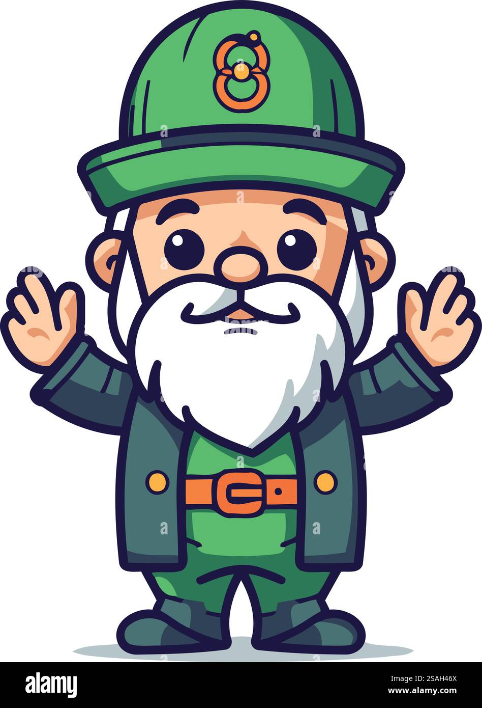 Cartoon Leprechaun Mascot Character. Vector Illustration Stock Vector ...