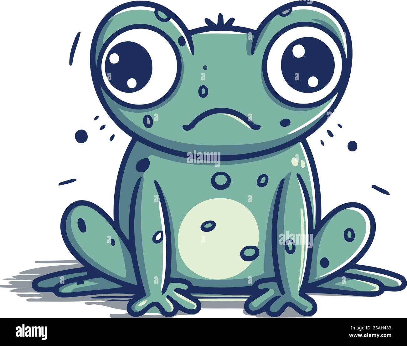 Frog vector illustration. Cute cartoon frog. Vector illustration Stock ...