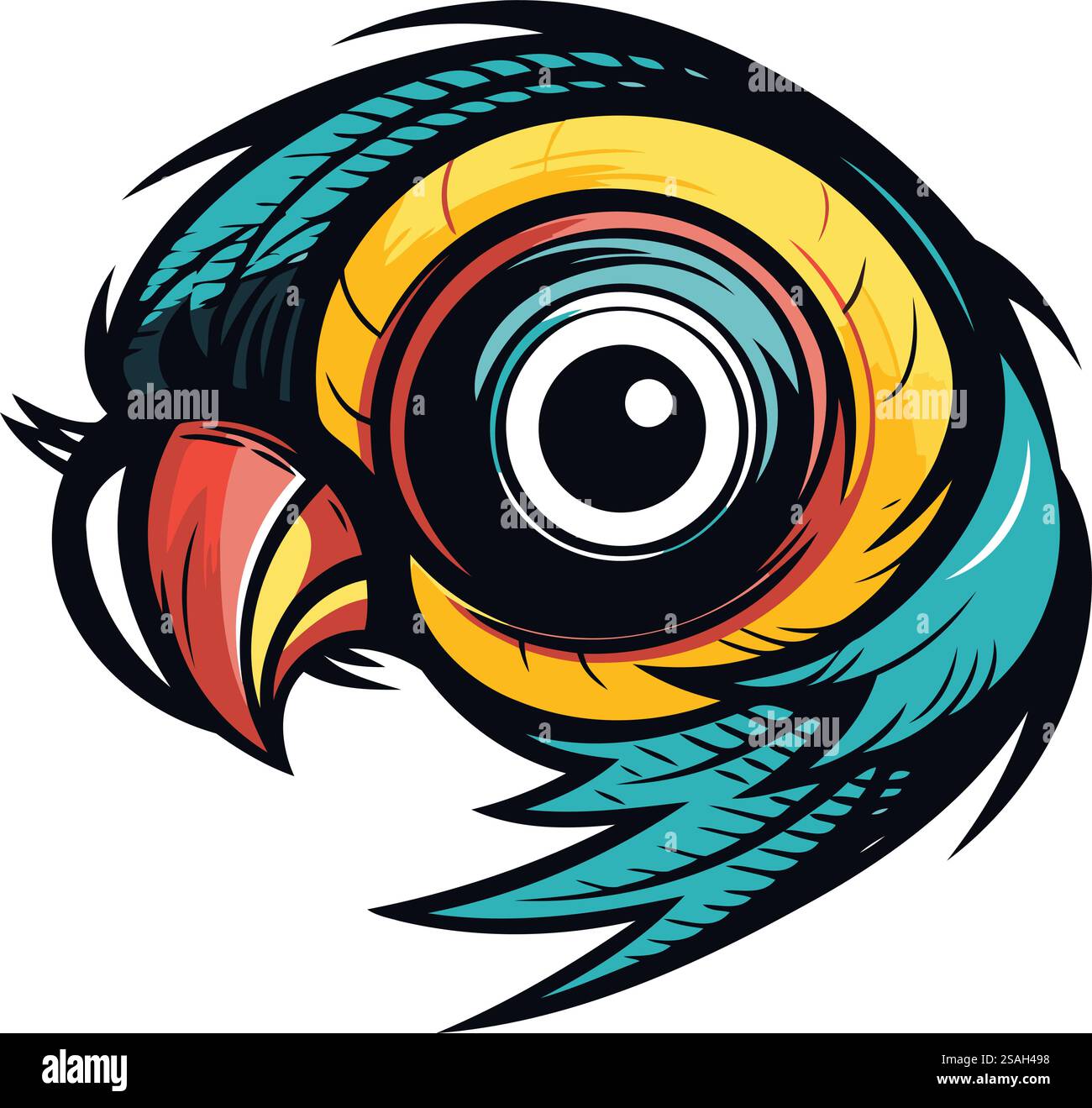 Animal eye yellow icon Stock Vector Images - Alamy