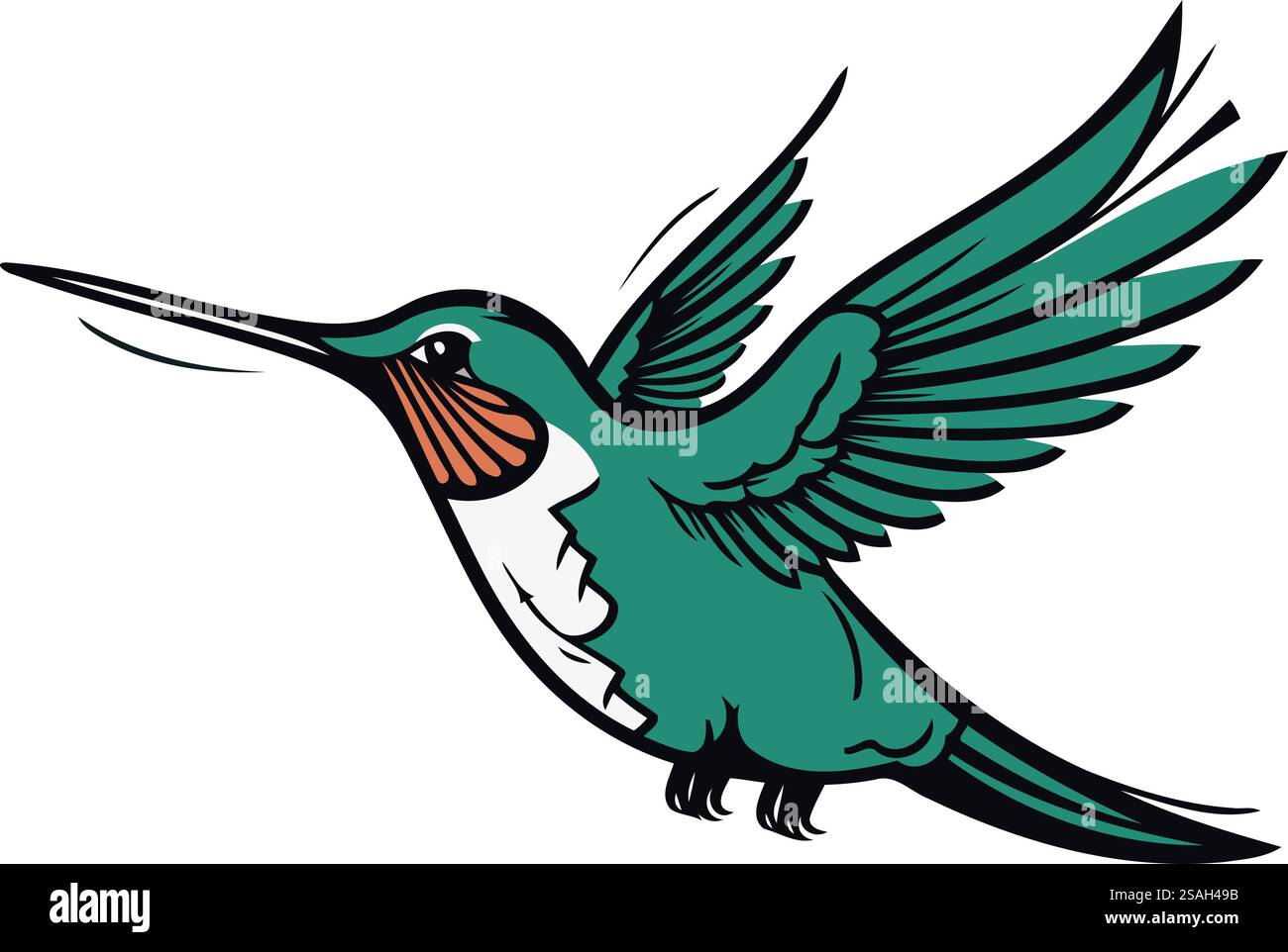 Hummingbird icon. Bird animal and nature theme. Isolated design. Vector ...