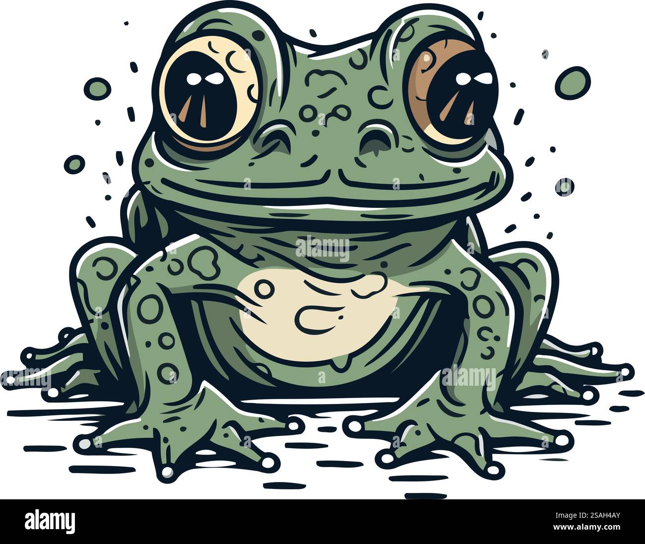 Frog cartoon vector illustration. Isolated on a white background Stock ...