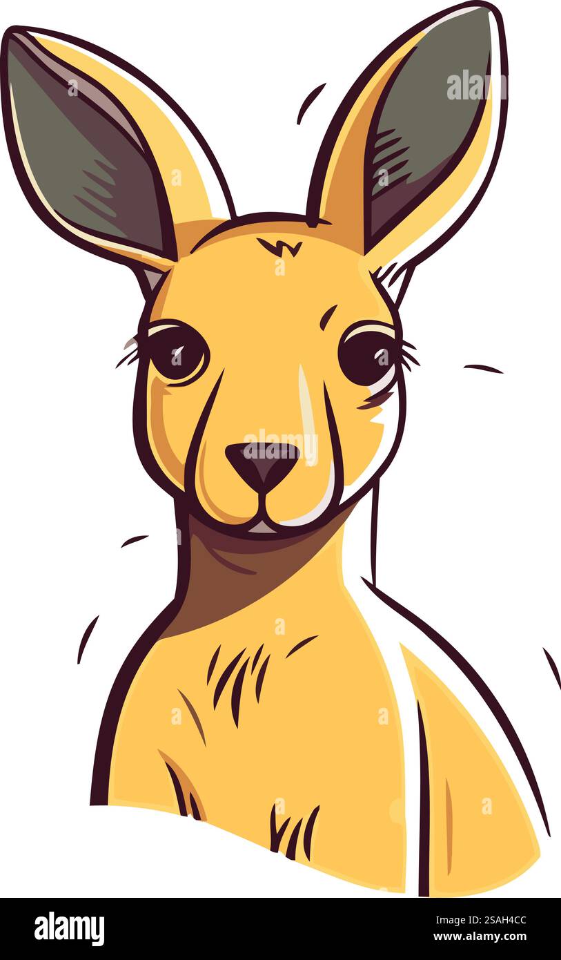 Cartoon kangaroo. Vector illustration of a kangaroo Stock Vector Image ...