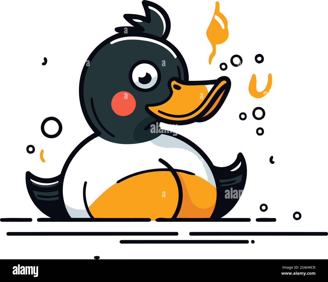Duck cartoon vector illustration. Isolated on a white background Stock ...