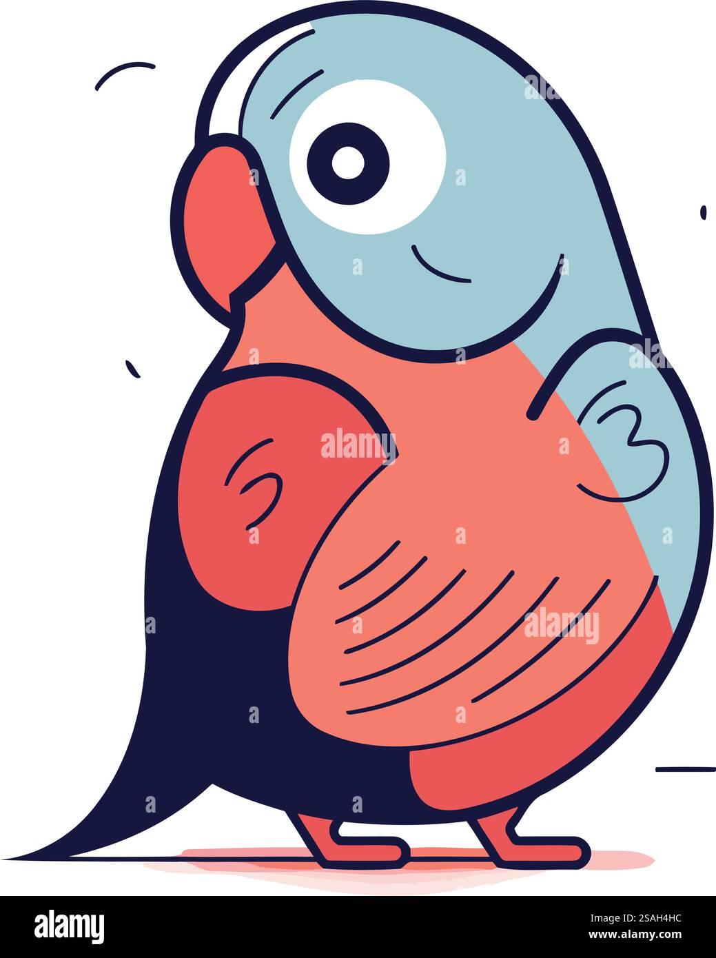 Funny cartoon parrot. Vector illustration of a cute parrot Stock Vector ...