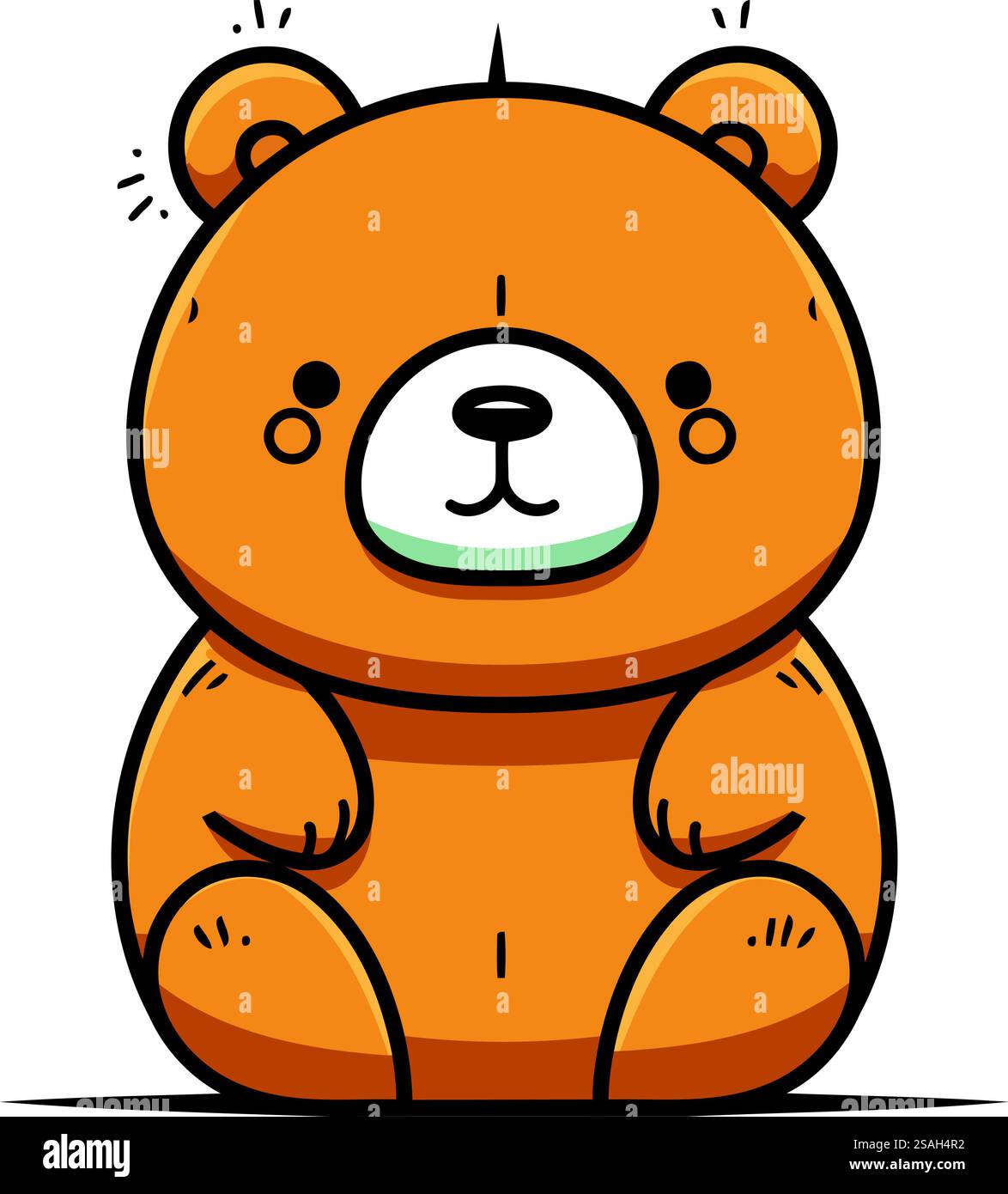 Cute cartoon bear. Vector illustration of a cute little bear Stock ...