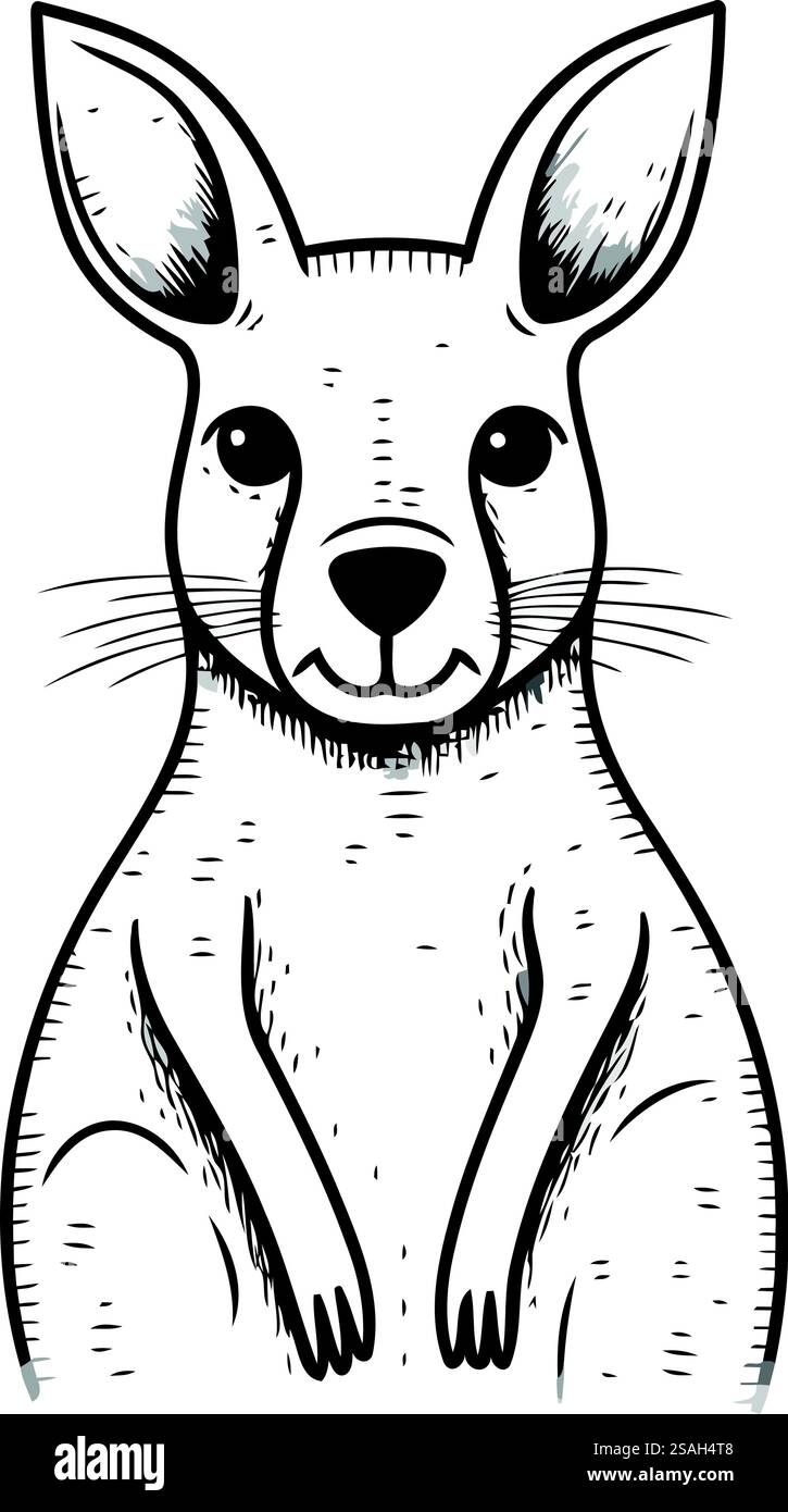 Kangaroo sketch icon. Vector illustration of kangaroo Stock Vector ...