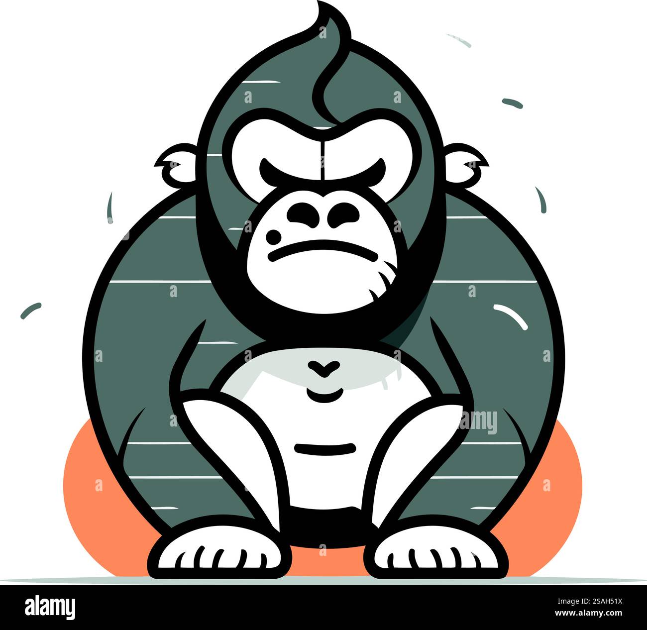 Gorilla vector illustration. Flat design style. Gorilla icon Stock ...